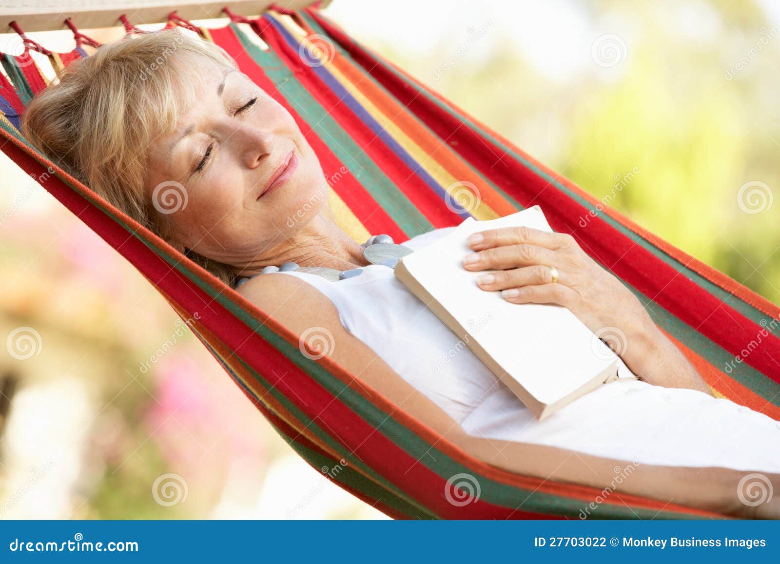 Senior Woman Relaxing in Hammock Stock Photo - Image of attractive ... Senior Woman Relaxing in Hammock Stock Photo - Image of attractive ...