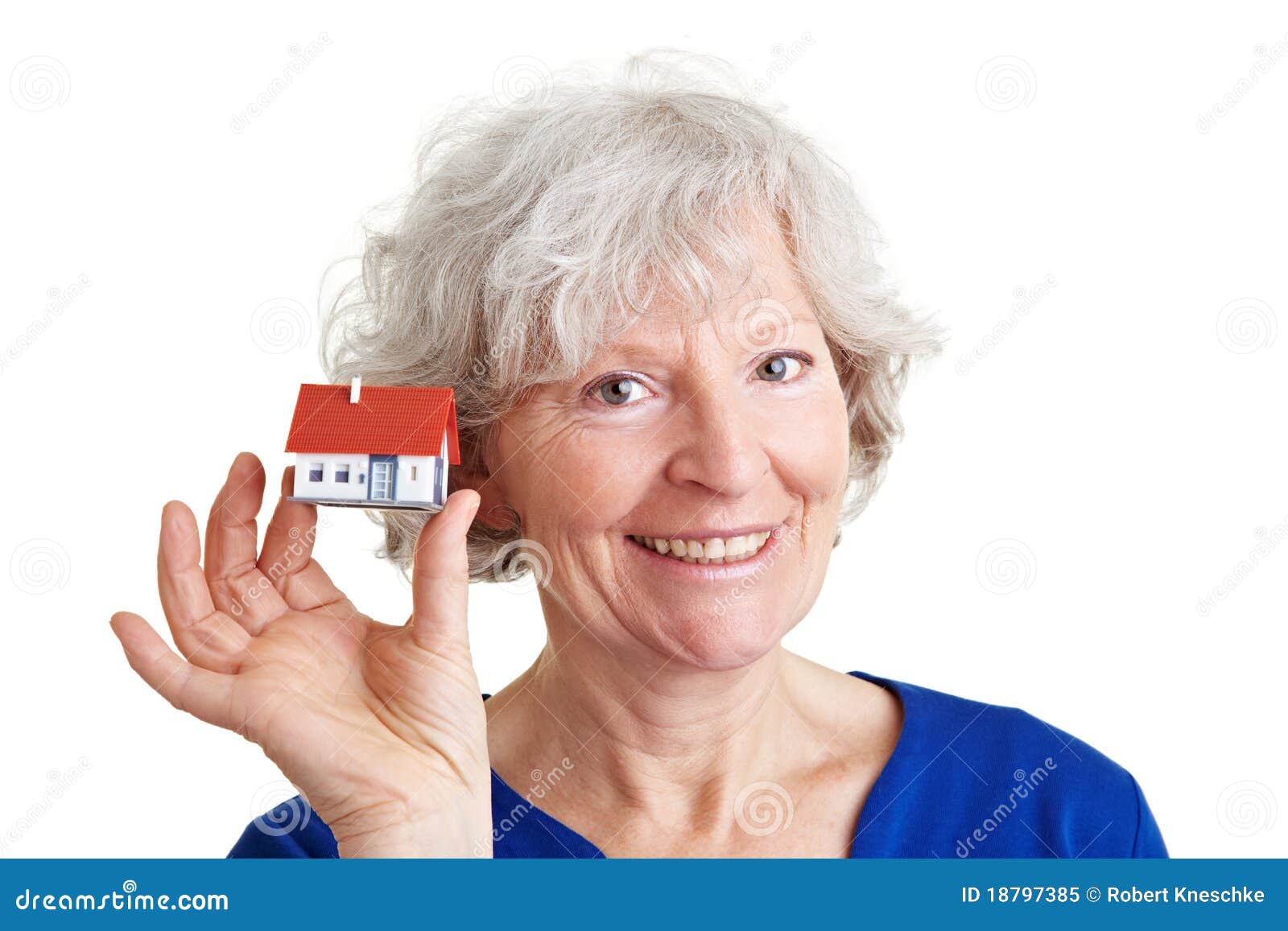 Senior Woman Selling a House Stock Image - Image of estate, broker ...