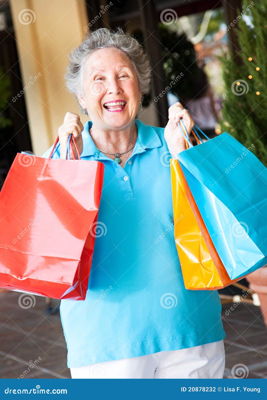 Senior Woman Shopper stock photo. Image of excitement - 20878232
