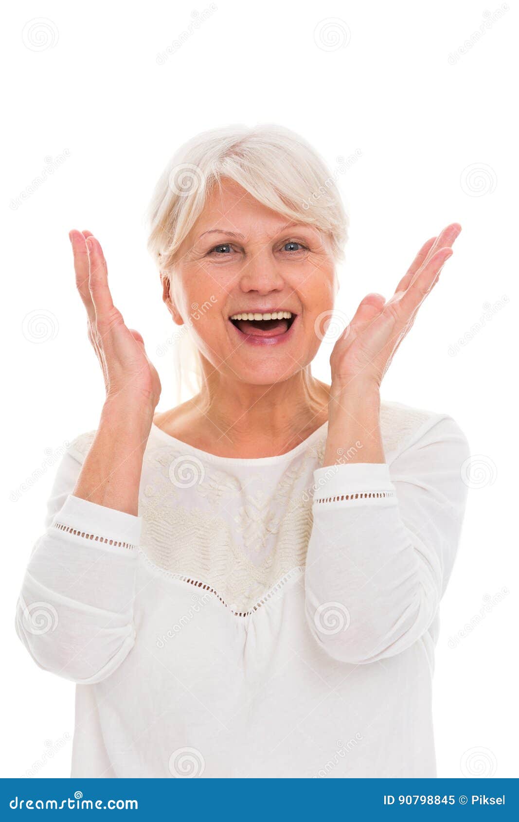 Senior woman shouting stock image. Image of facial, hair - 90798845