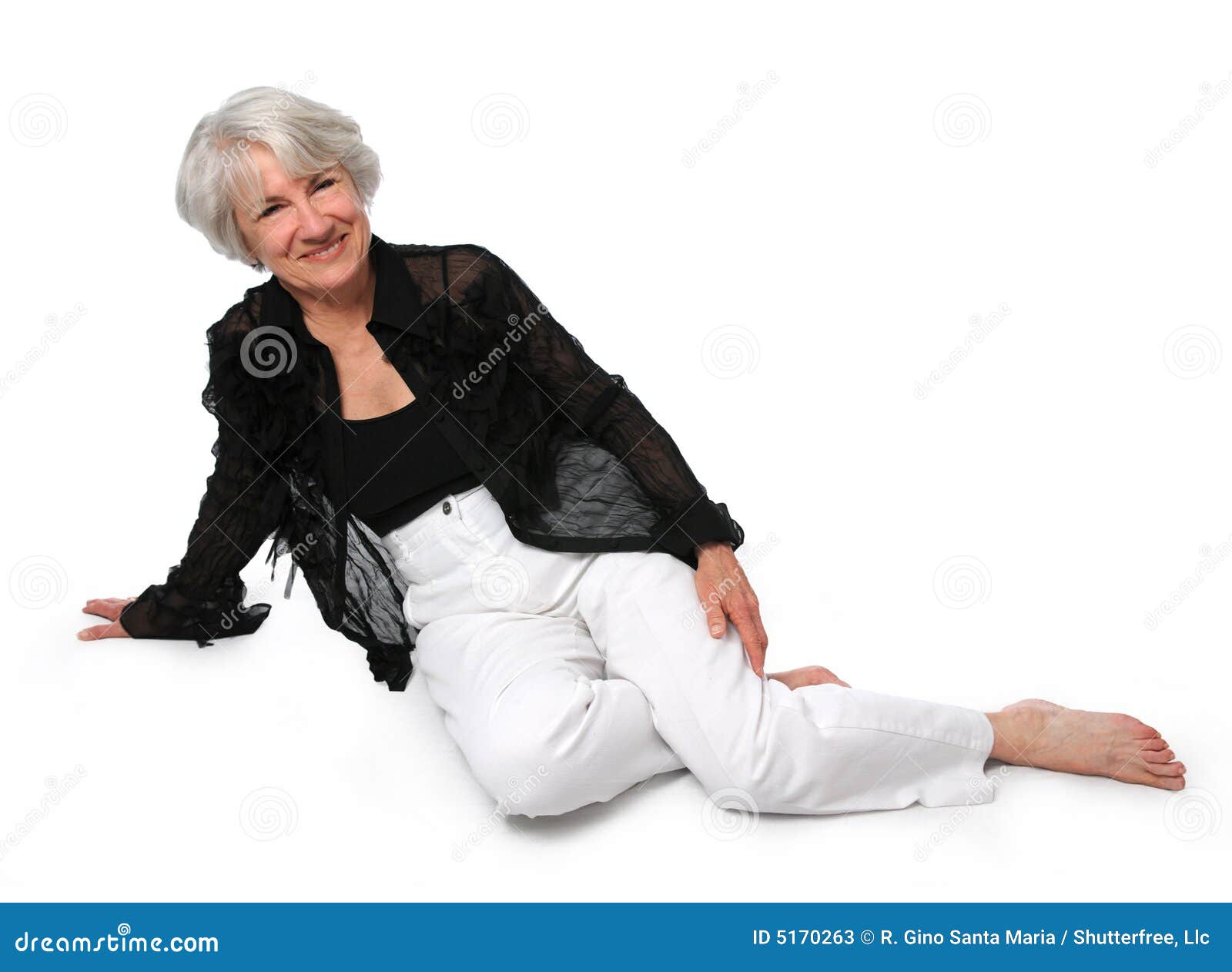 Senior Woman Sitting stock image. Image of grandparent - 5170263