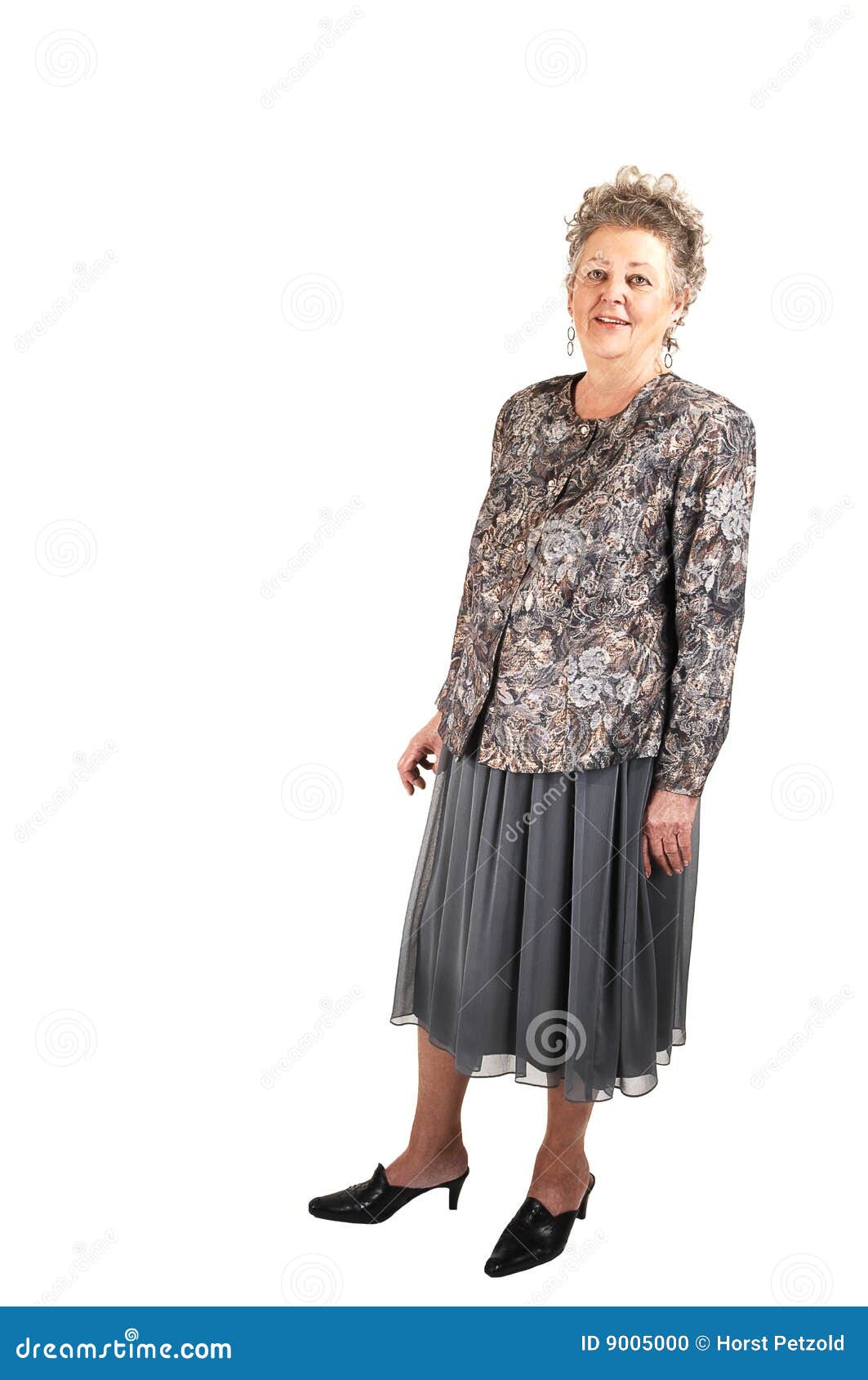 Senior woman standing. stock photo. Image of hands, natural - 9005000