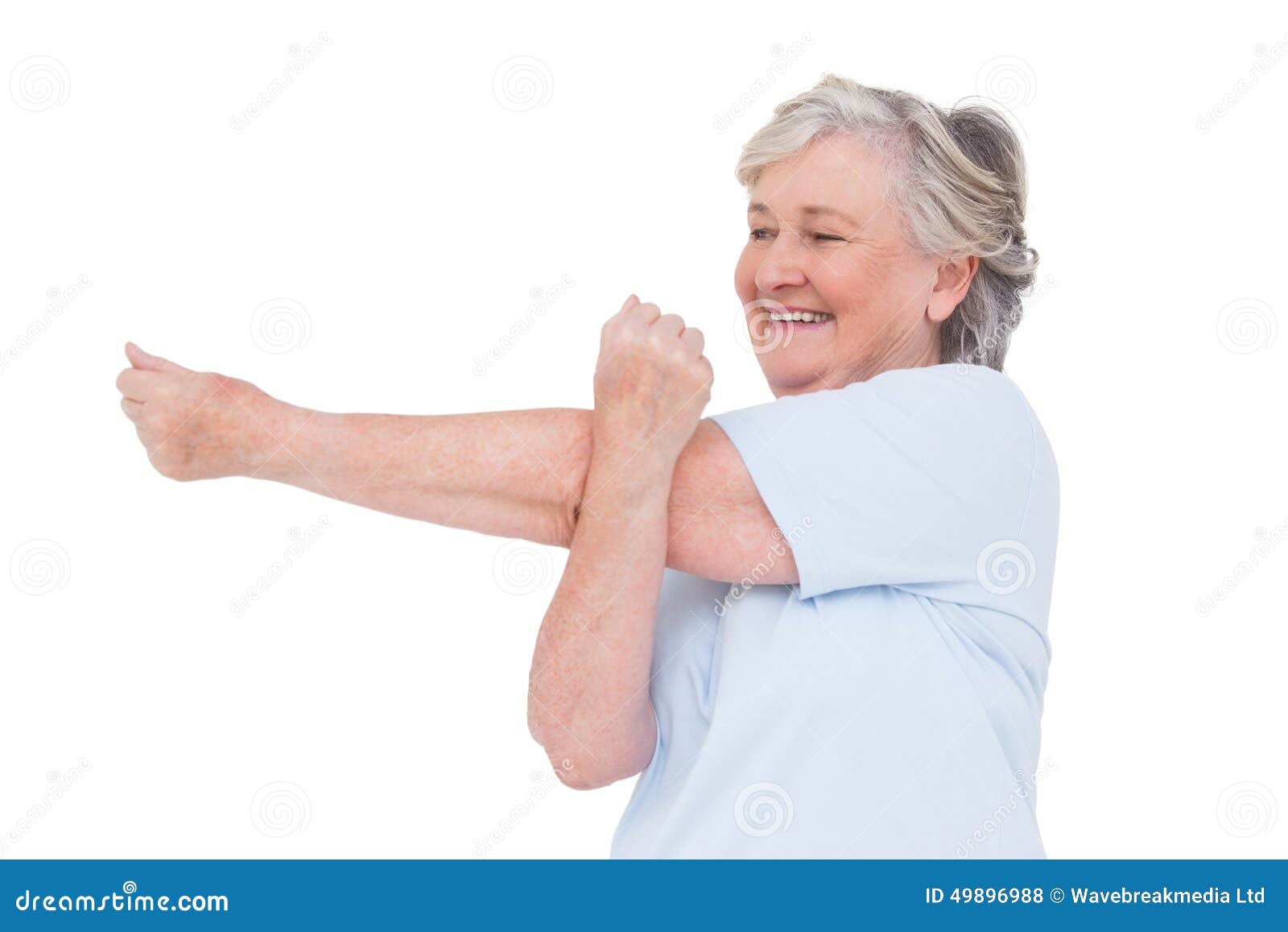 Senior Woman Stretching Her Arms Stock Photo - Image of sportswear ... Senior Woman Stretching Her Arms Stock Photo - Image of sportswear ...