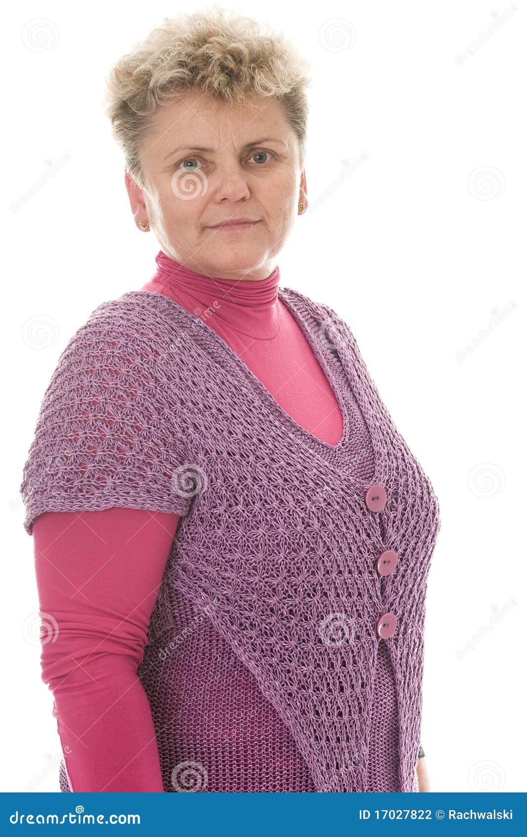 Senior Woman in Studio is Looking Forward Stock Photo - Image of smile ...