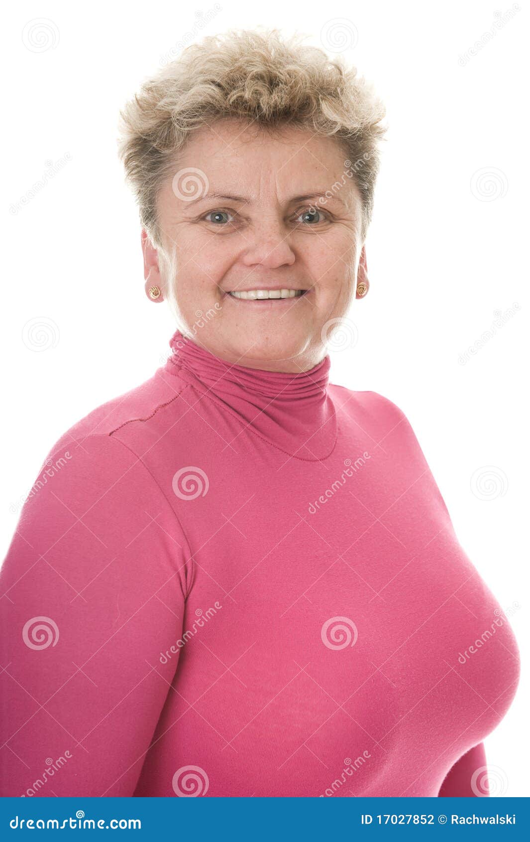 Senior Woman in Studio is Looking Forward Stock Photo - Image of mature ...