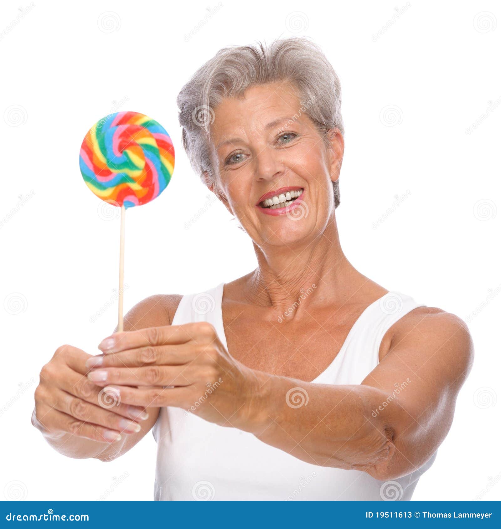 Senior woman with sweets stock image. Image of adult - 19511613