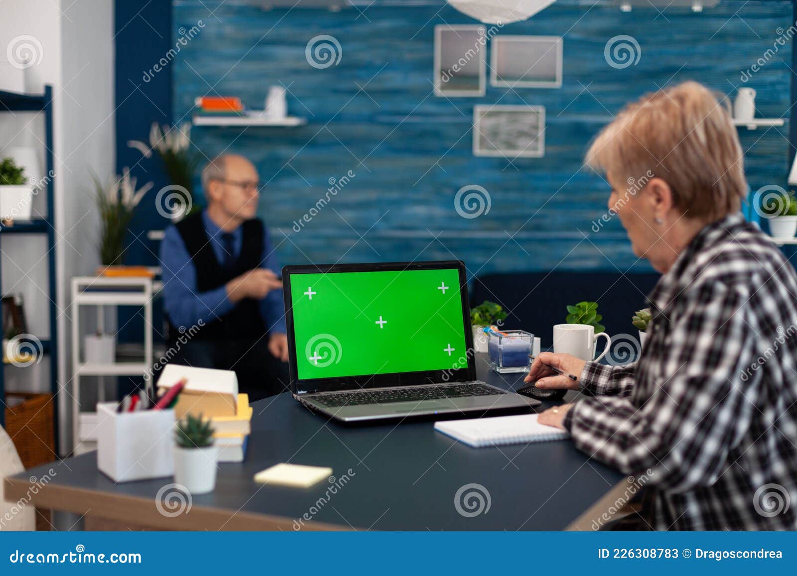 Senior Woman Taking Notes on Notebook Stock Image - Image of senior ...