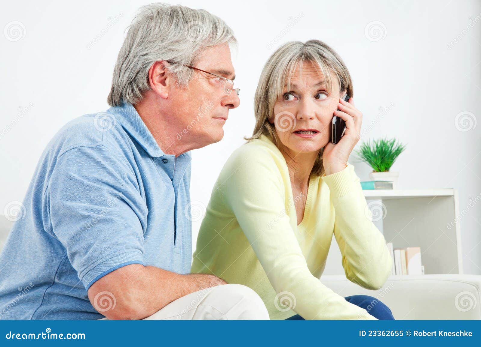 Senior Woman Talking on Cell Phone Stock Image - Image of marriage ...