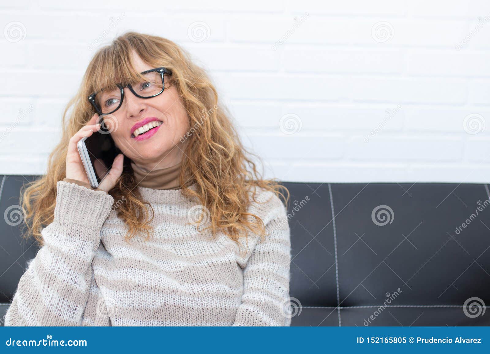 Senior Woman Talking On Mobile Stock Image Image Of Conversation
