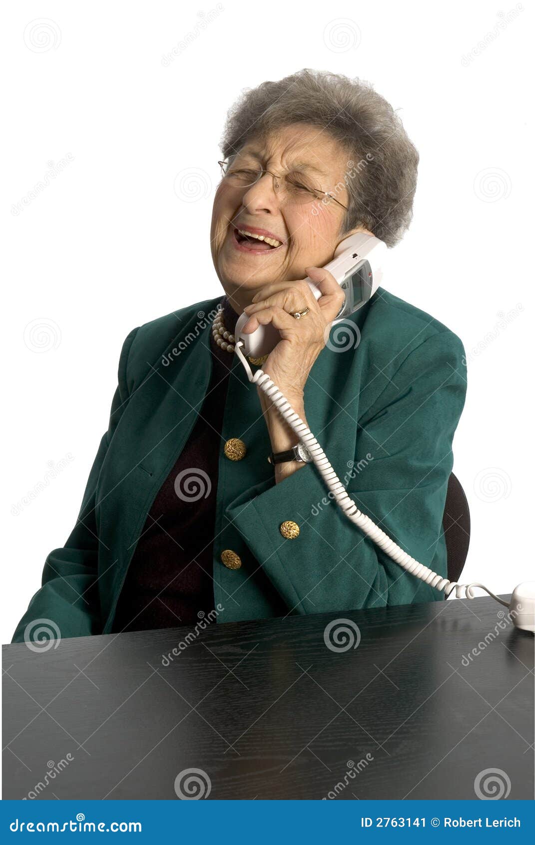 Senior woman on telephone stock image. Image of glasses - 2763141