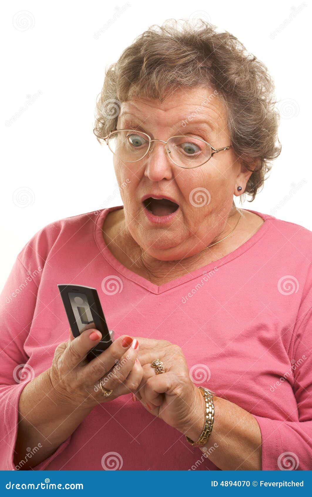Senior Woman Texting on Cell Phone Stock Photo - Image of cellphone ...