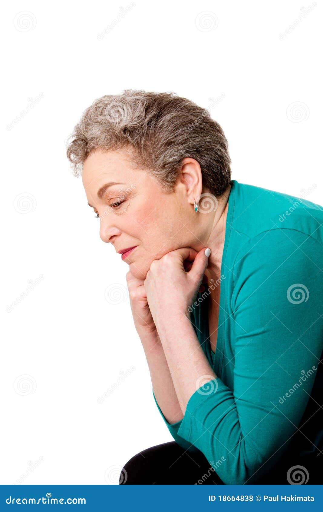Senior Woman Thinking of Her Future Stock Photo - Image of woman ...