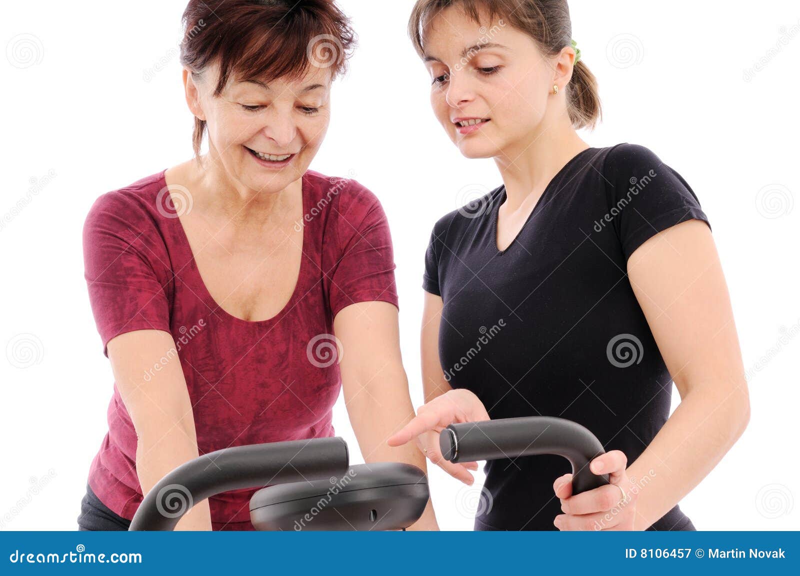 Senior woman with trainer stock image. Image of healthy - 8106457