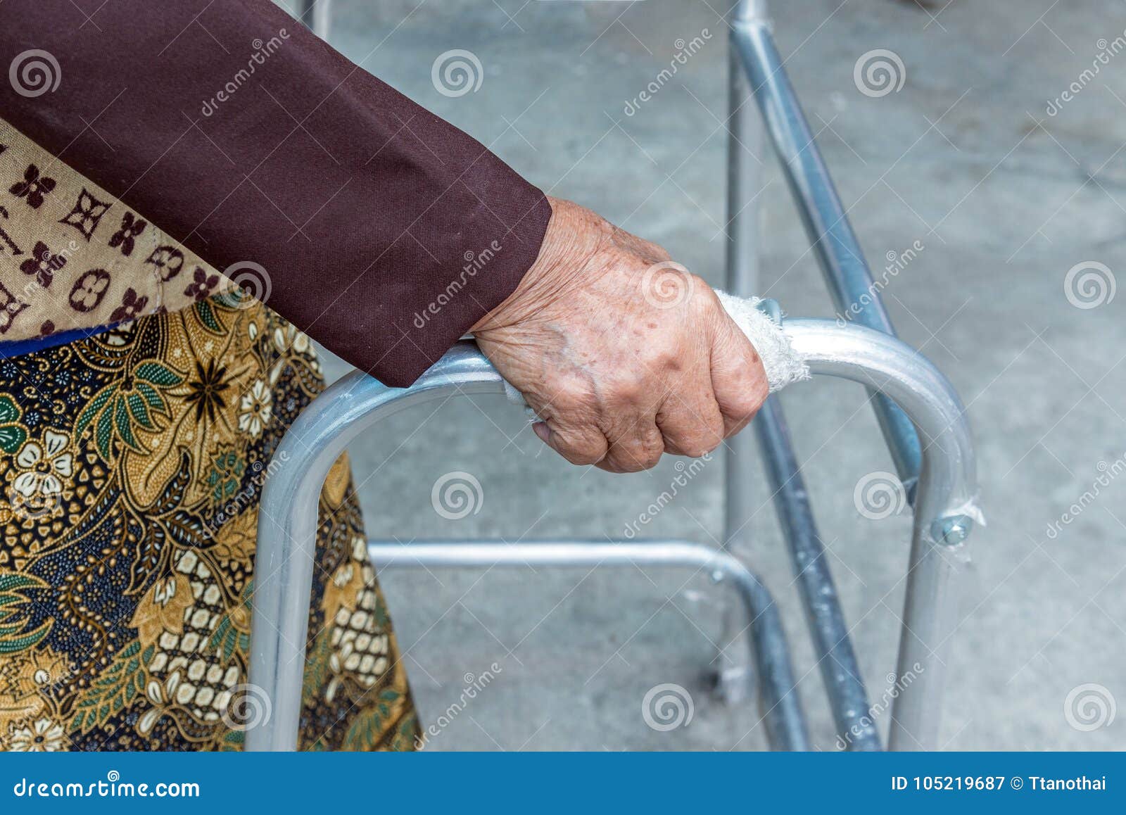 Senior Woman Using a Walker Stock Image - Image of grandmother ...