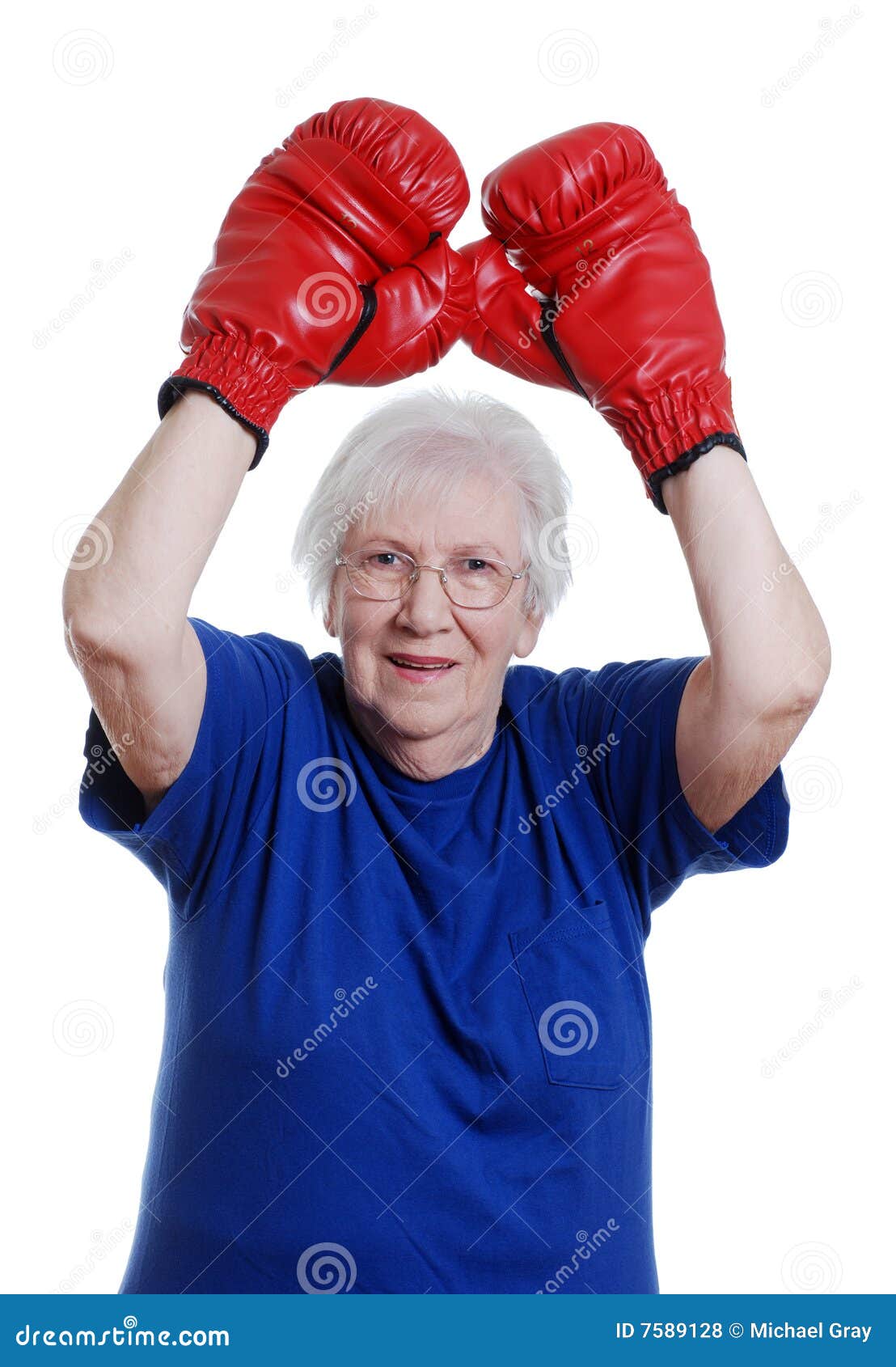 Senior woman winner boxing stock photo. Image of healthy - 7589128