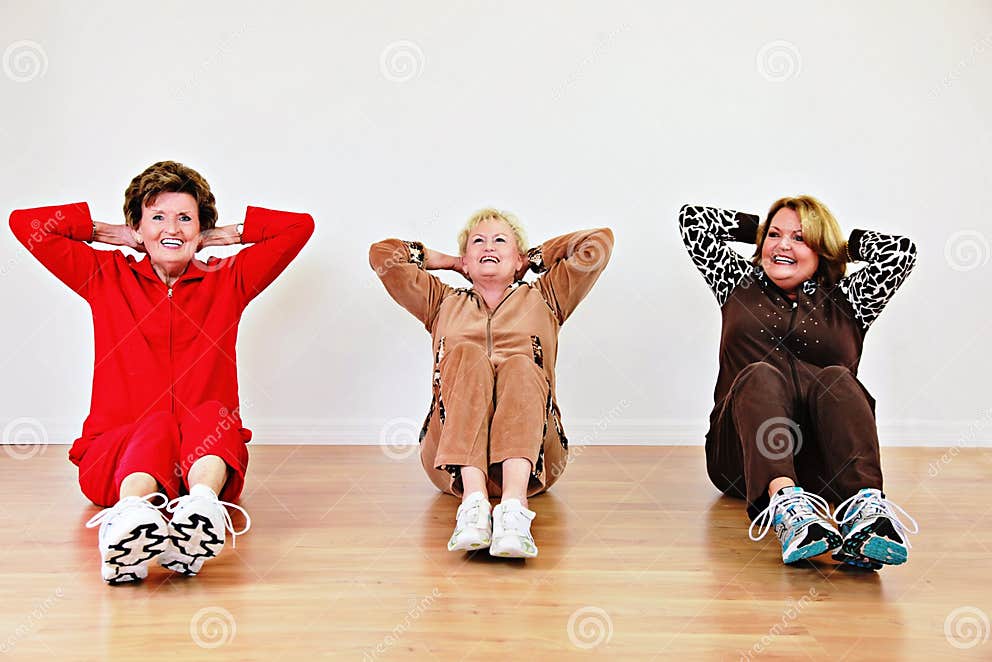 Senior Women Exercise Class Stock Image - Image of elderly, older: 35605563
