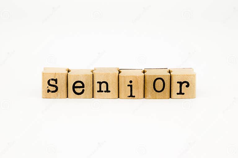 Senior Wording Isolate on White Background Stock Image - Image of ...