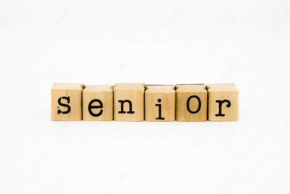 Senior Wording Isolate on White Background Stock Image - Image of ...