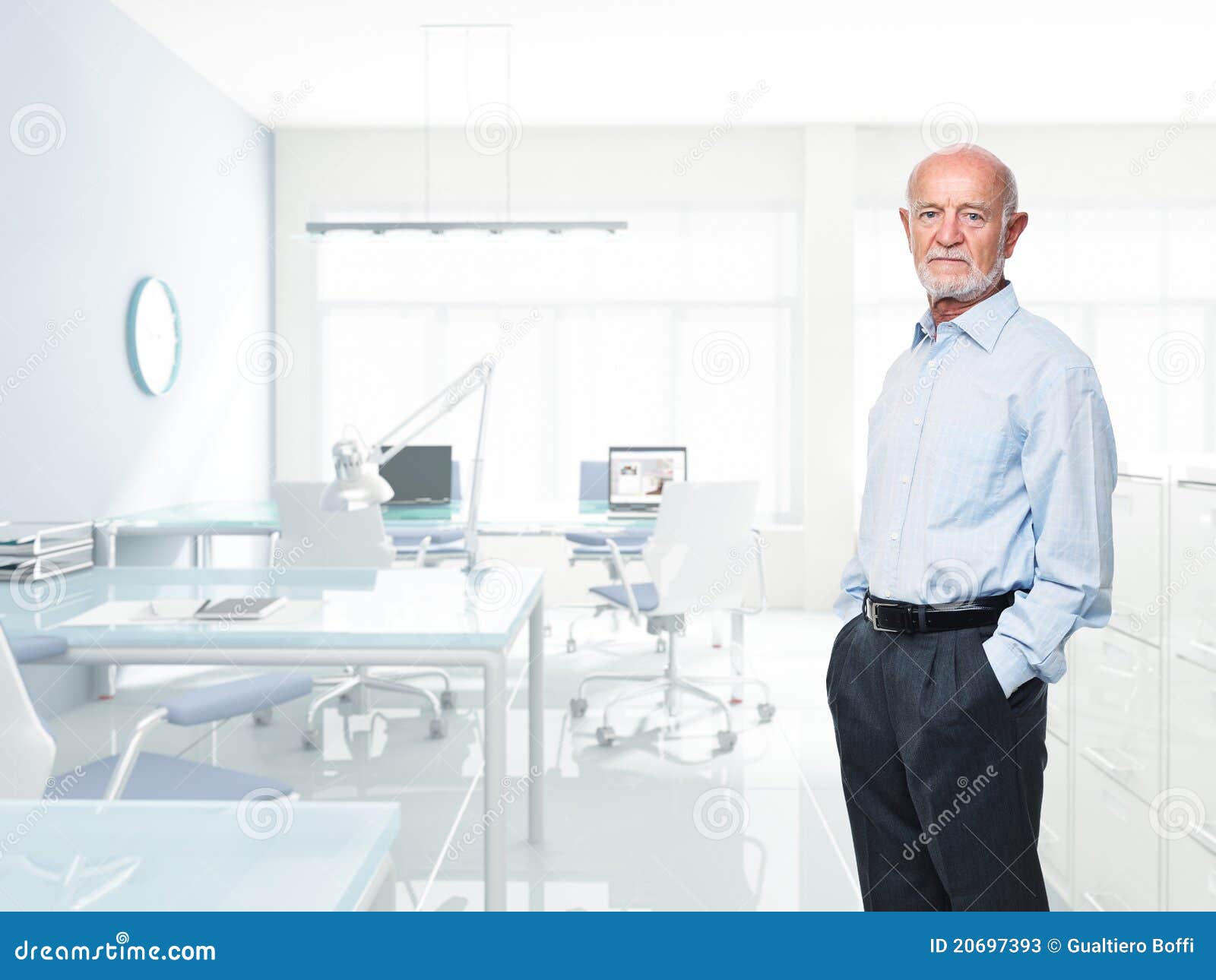 Senior at work stock image. Image of retired, casual - 20697393