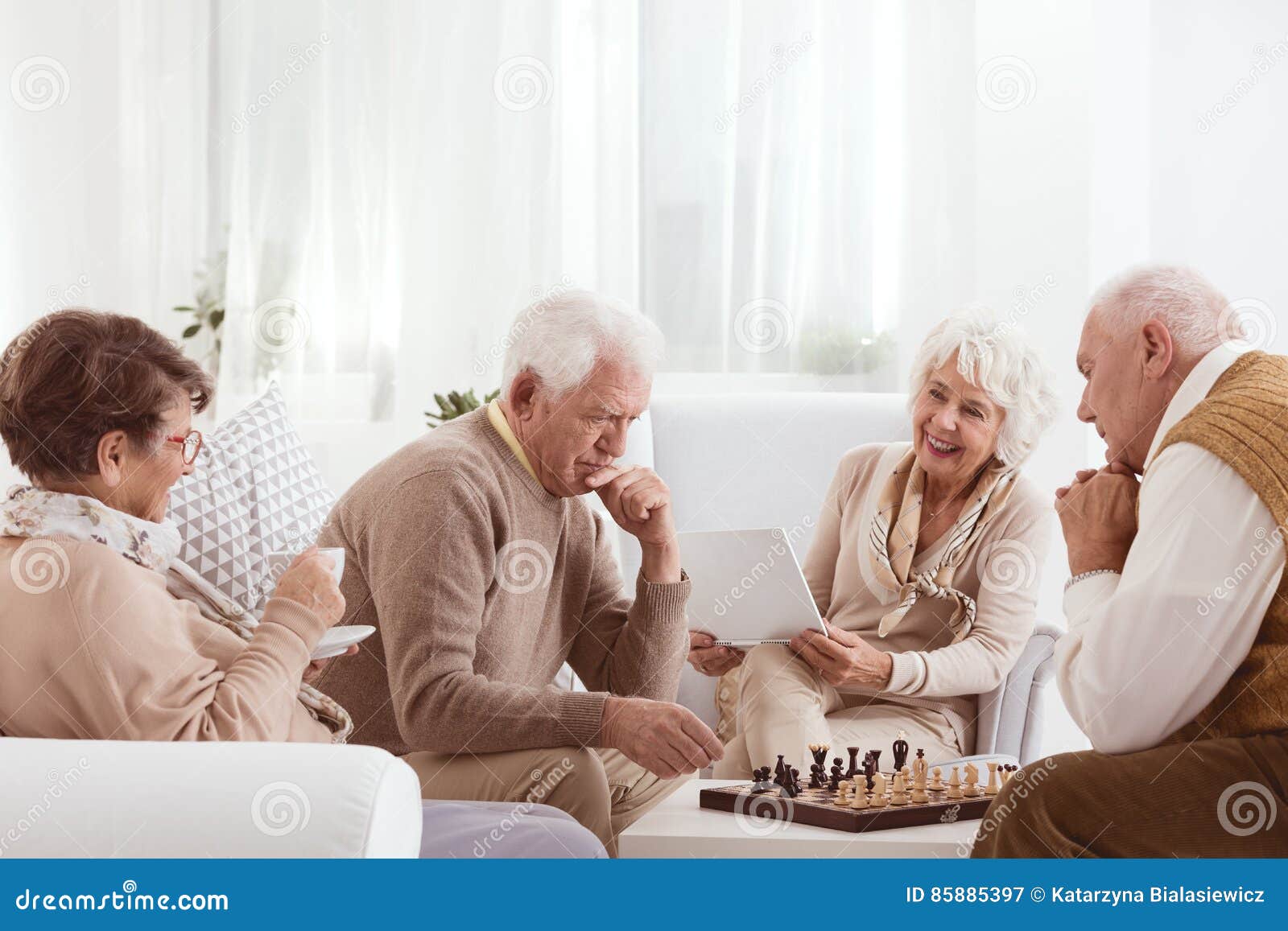 Seniors active together stock image. Image of people - 85885397