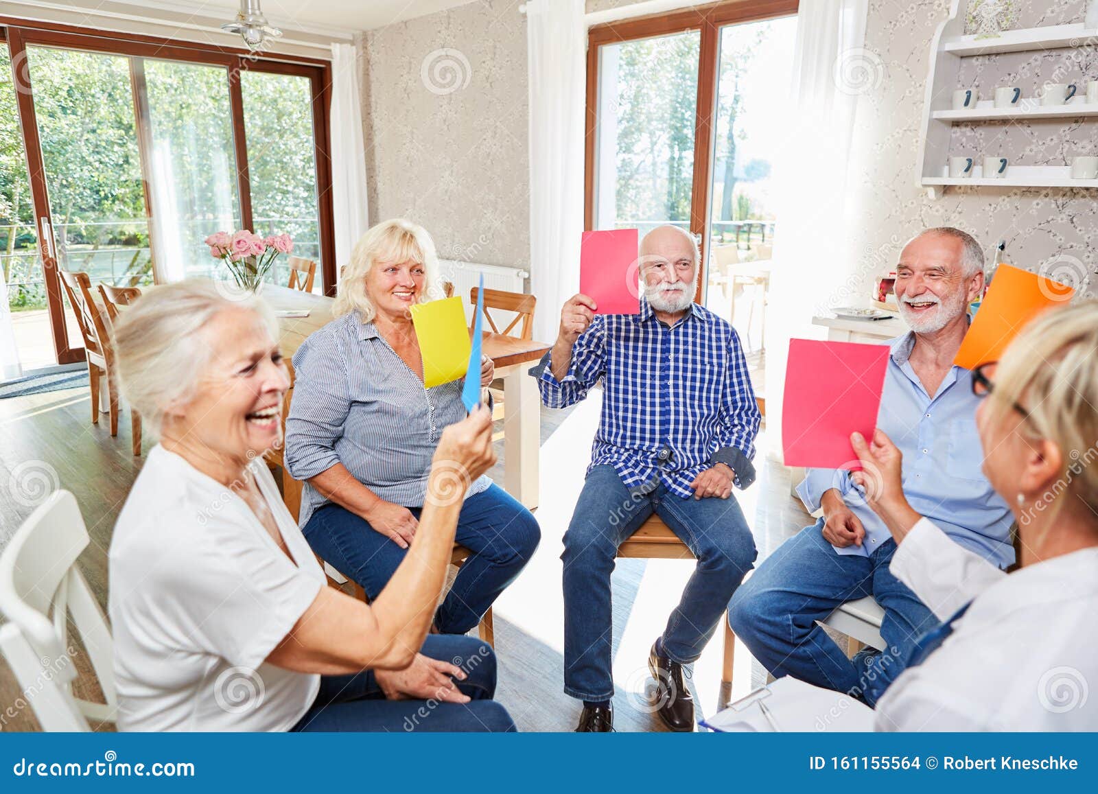 Seniors Do Exercise in Group Therapy Stock Photo - Image of seniors ...