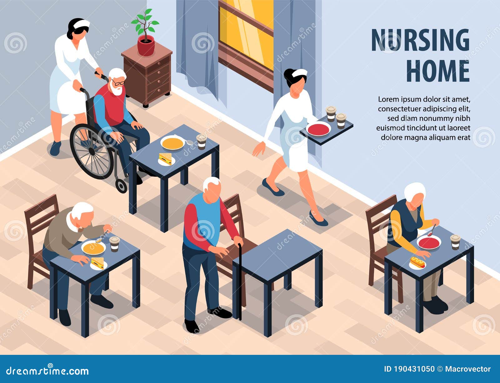 Seniors Complex Isometric Composition Stock Illustration - Illustration ...