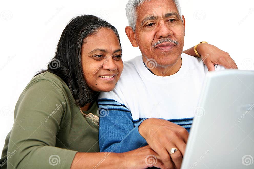 Seniors on Computer stock photo. Image of mature, healthy - 4988386
