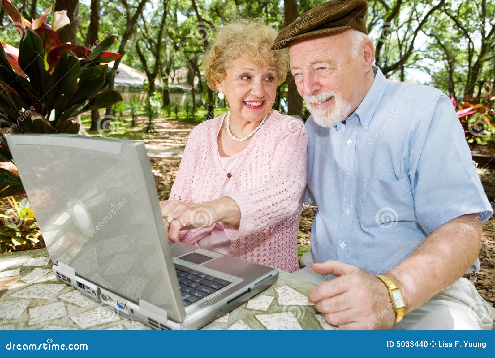 Seniors on Computer - Look Here Stock Photo - Image of learning ...