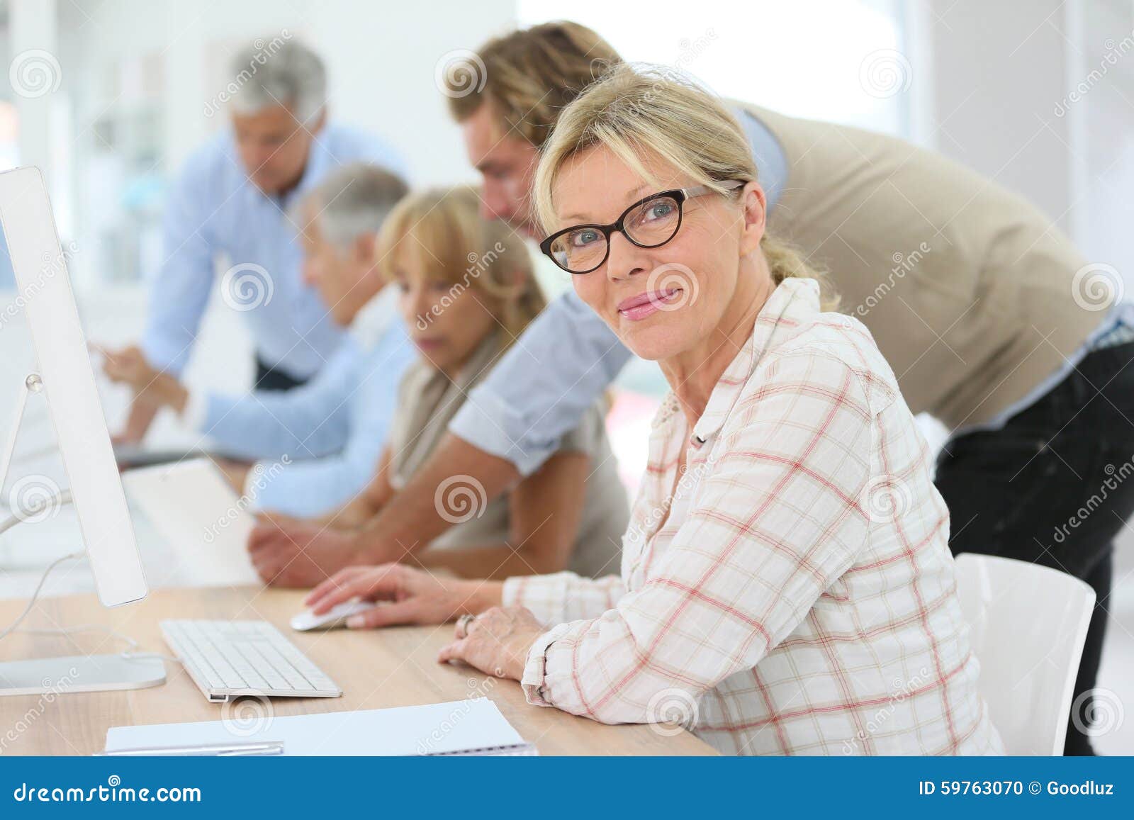 Seniors in computing class stock photo. Image of class - 59763070