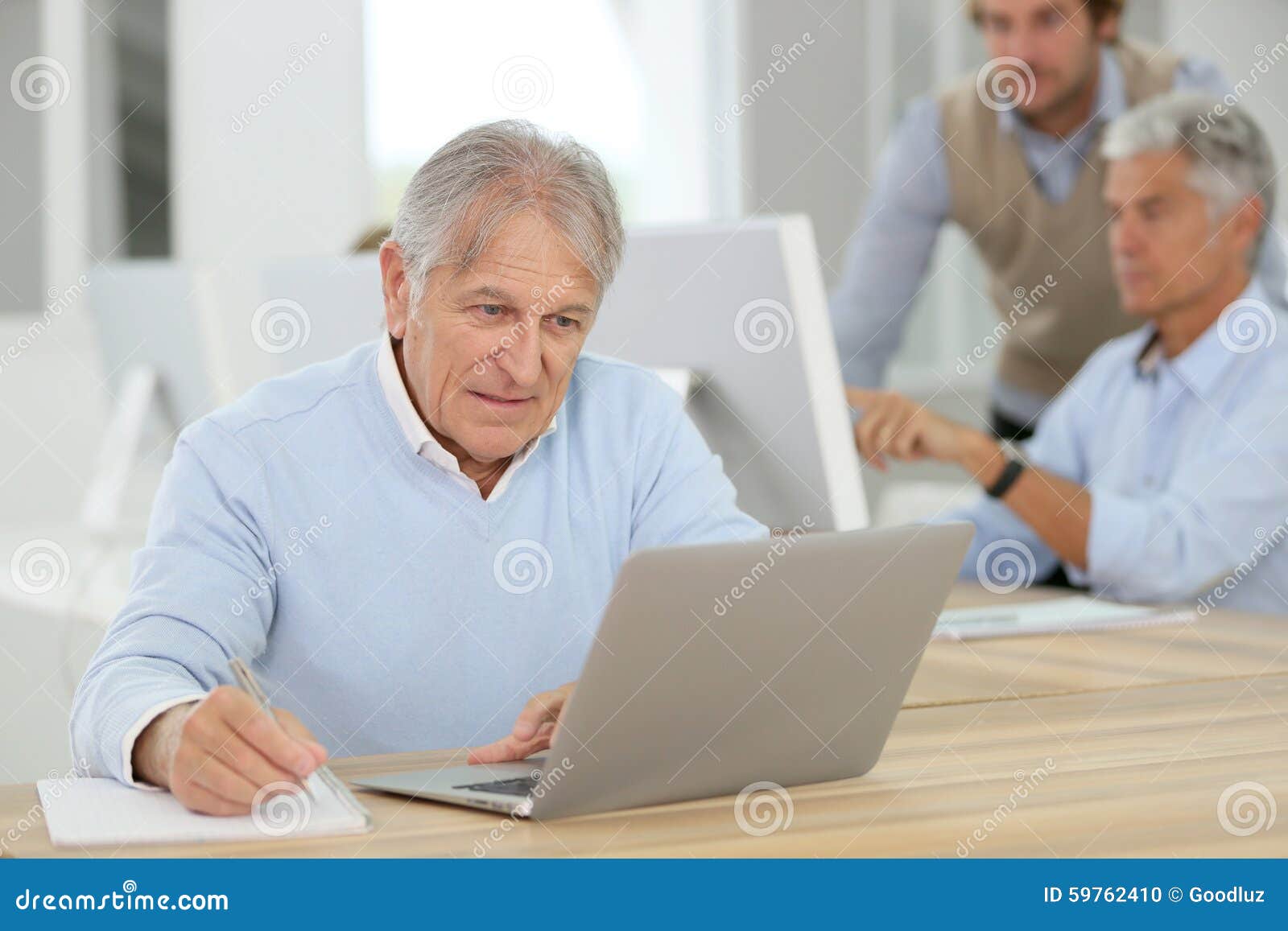 Seniors in Computing Class with Instructor Stock Photo - Image of ...