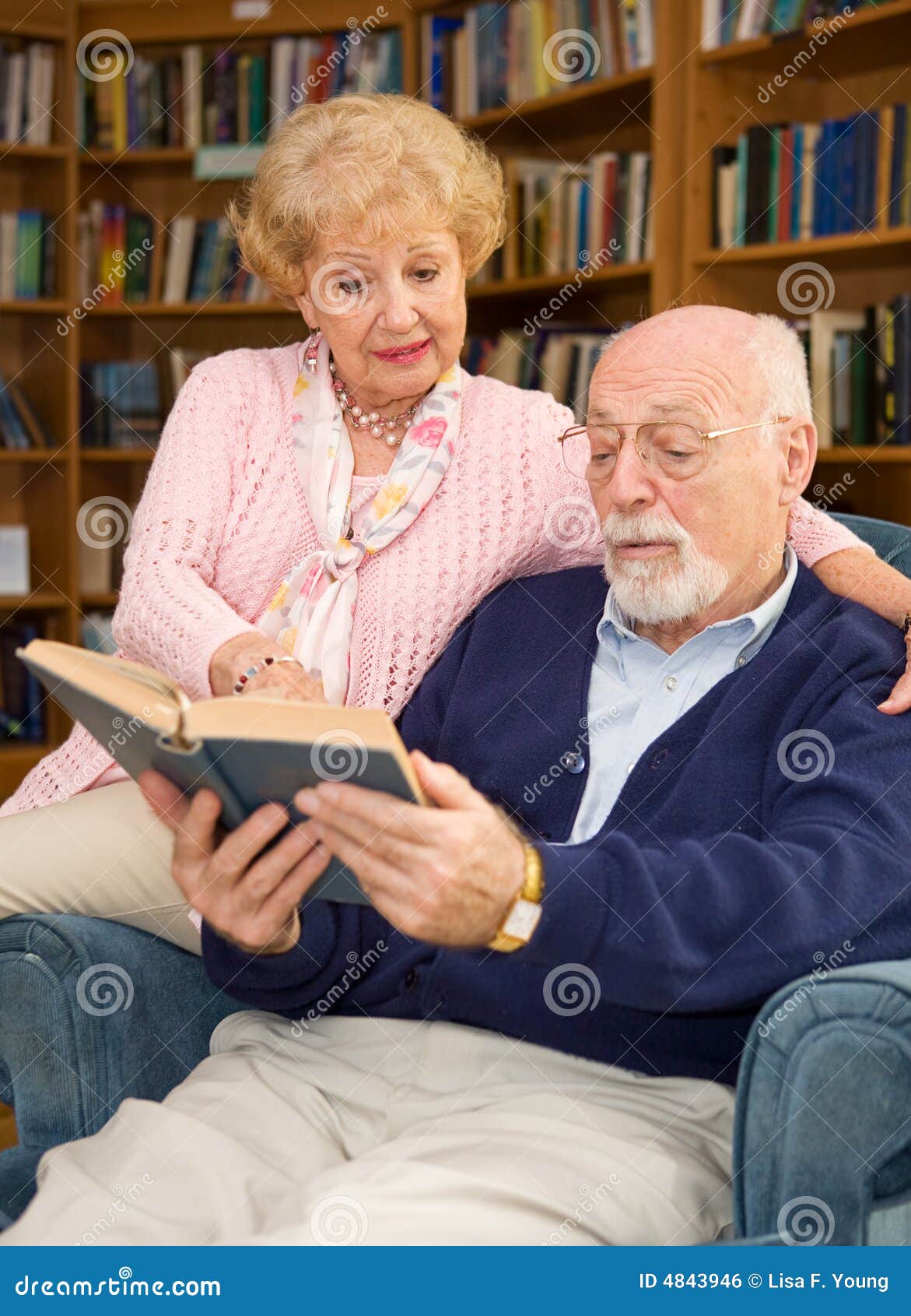 Seniors Enjoy Reading stock photo. Image of love, marriage - 4843946