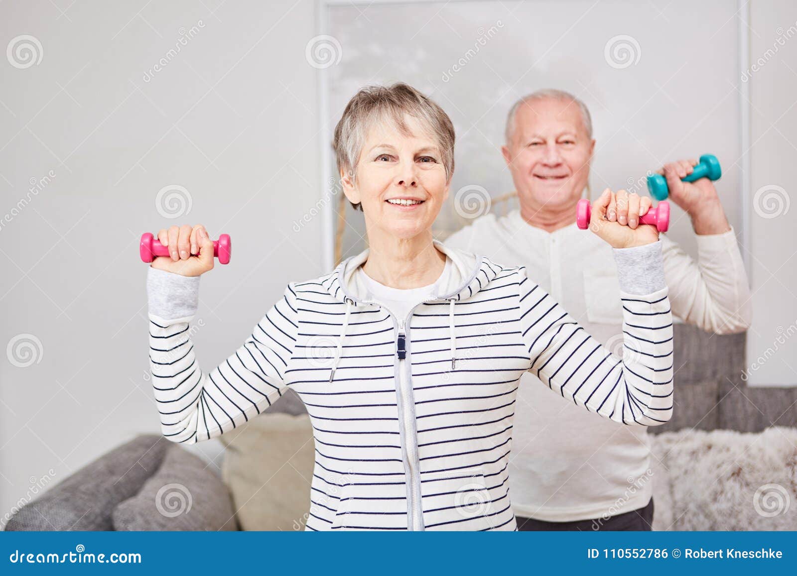 Seniors Making Fitness Exercise Stock Photo - Image of training, vital ...