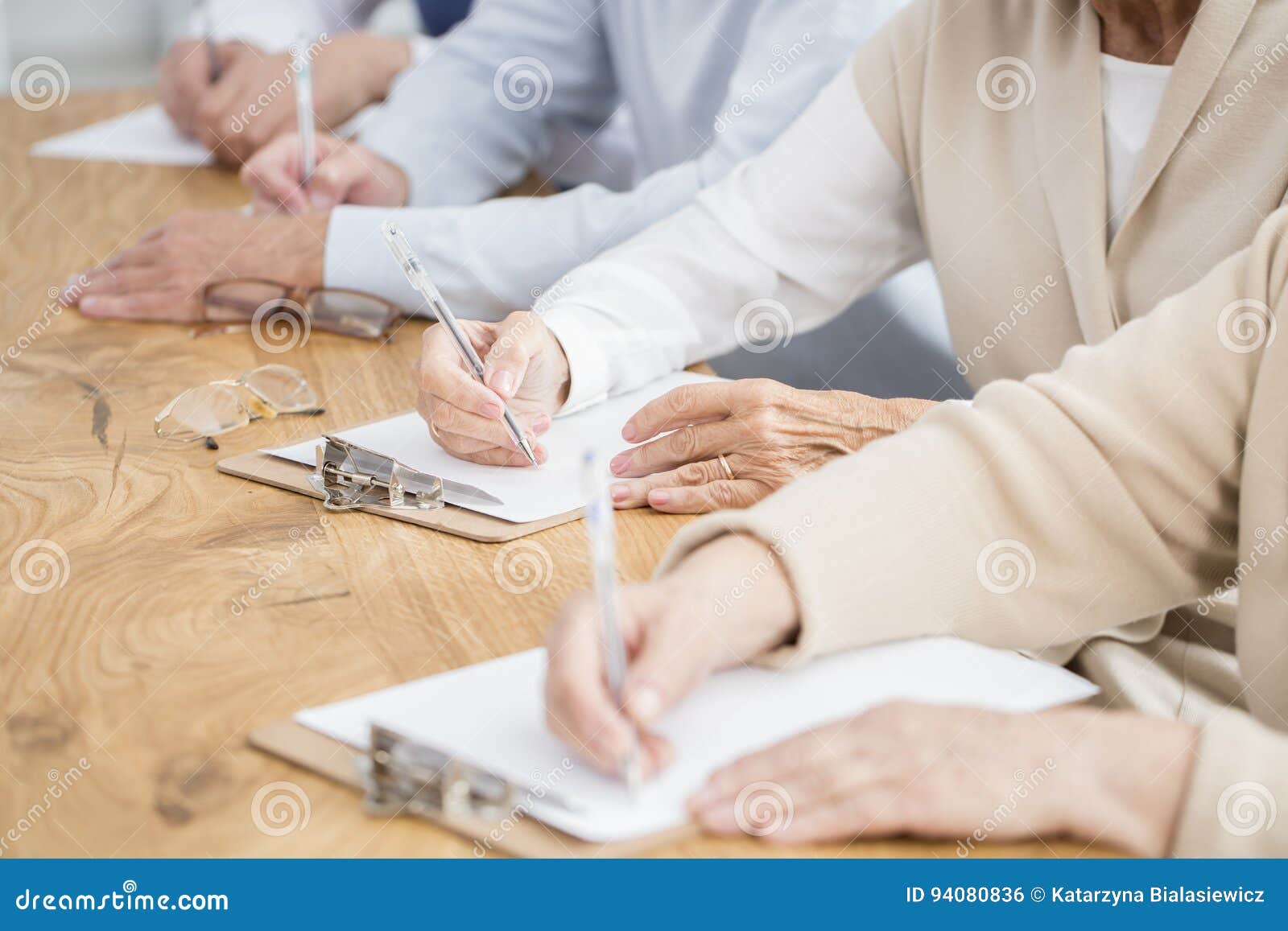 Seniors making notes stock photo. Image of retired, classes - 94080836