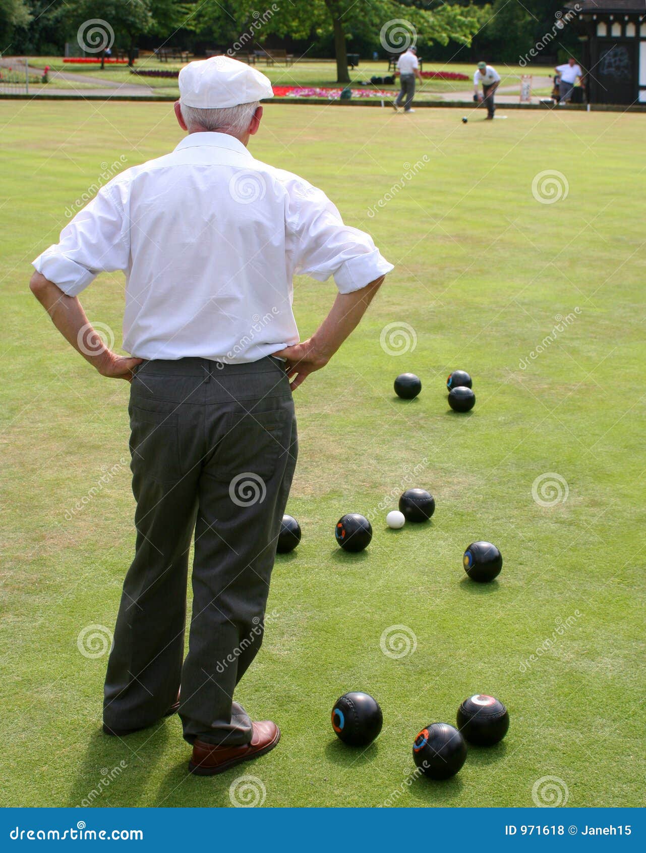 Seniors playing bowls stock photo. Image of sport, retirement - 971618