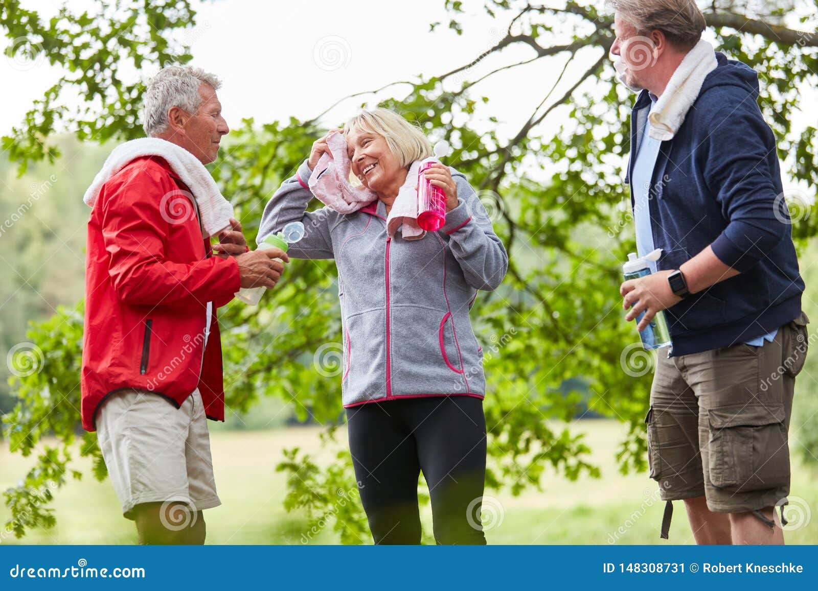 Seniors Take a Break on a Hike Stock Image - Image of pensioner, health ...