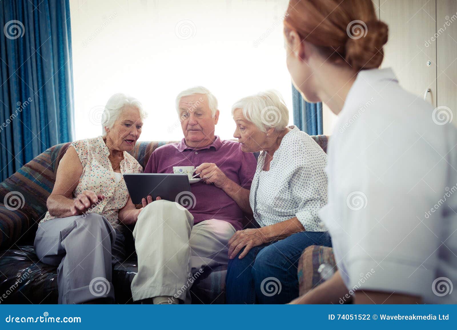 Seniors Using a Tablet Computer Stock Photo - Image of citizen, adult ...