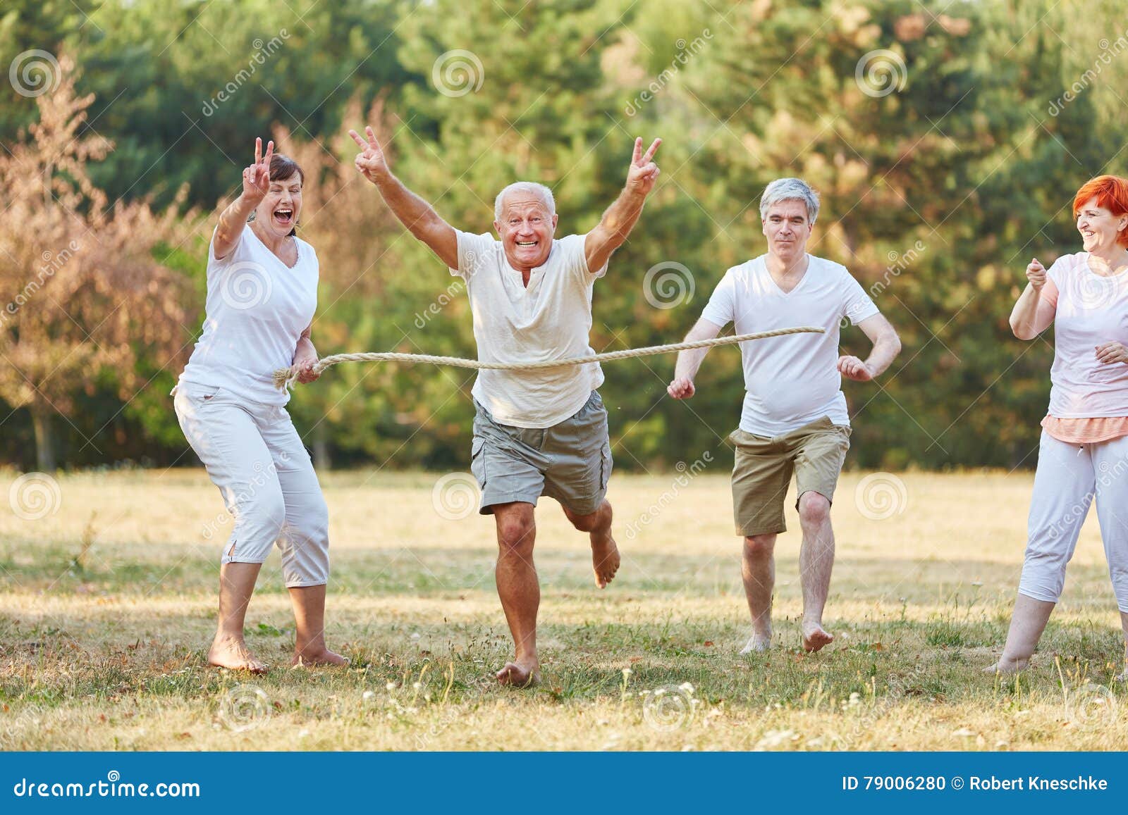 Seniors Winning the Running Race Stock Photo - Image of group ...