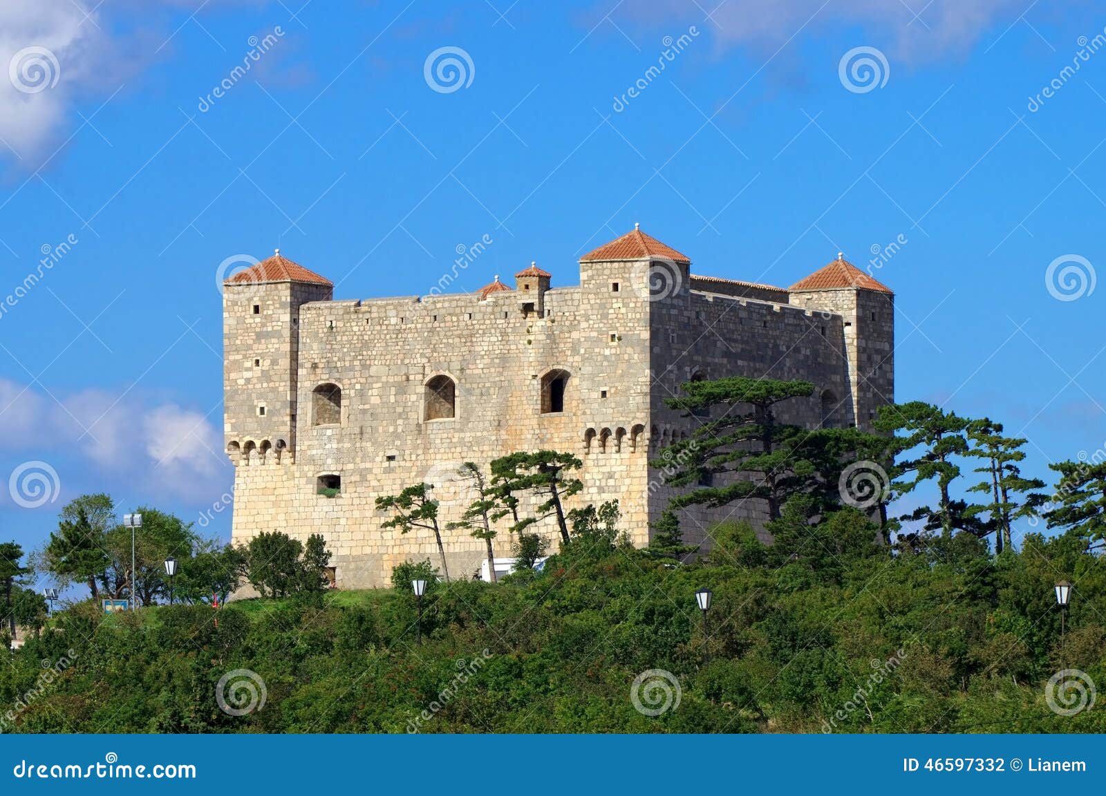 Senj stock photo. Image of castle, wall, adria, croatia - 46597332
