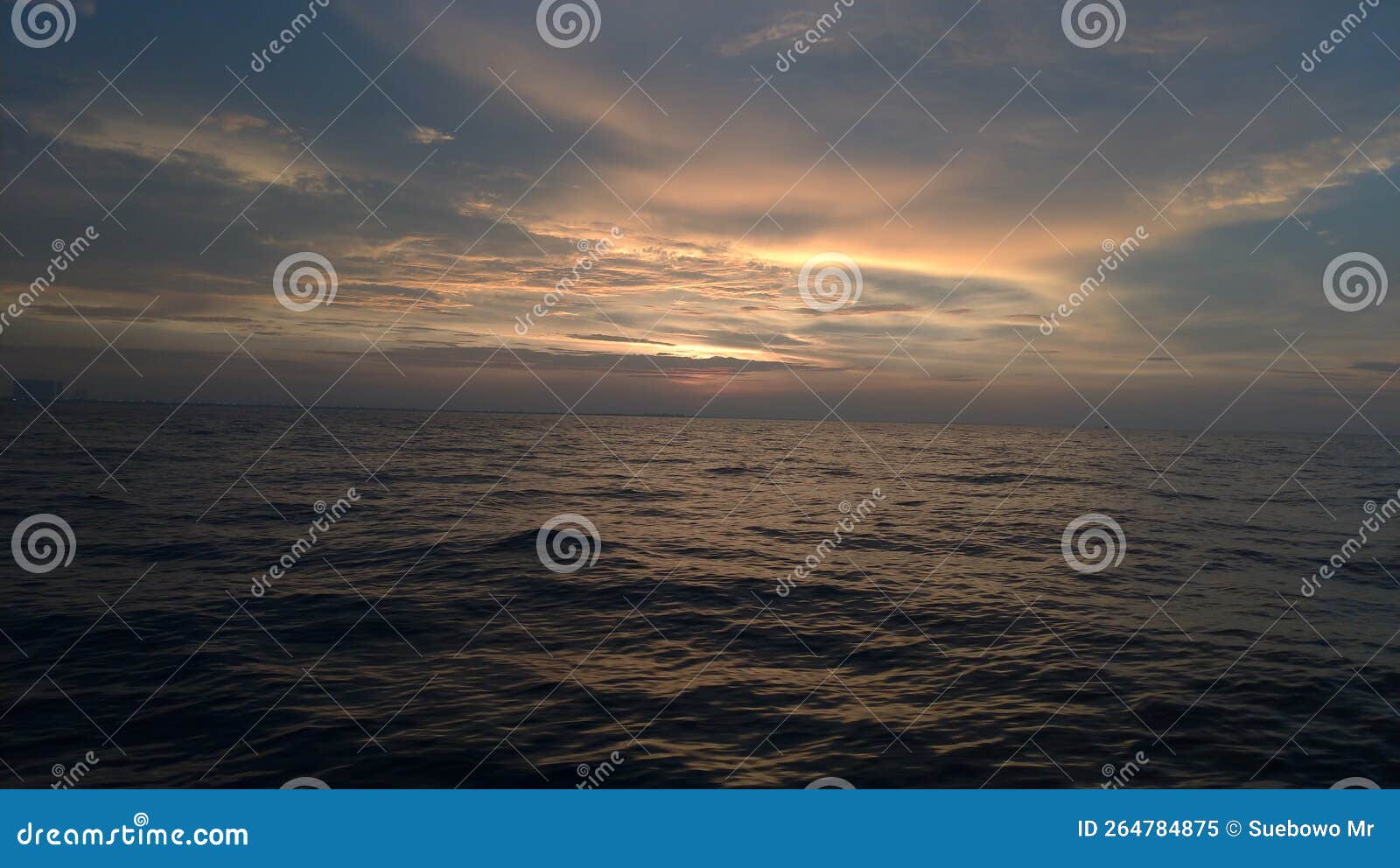 Senja Di laut stock image. Image of reflection, sunset - 264784875