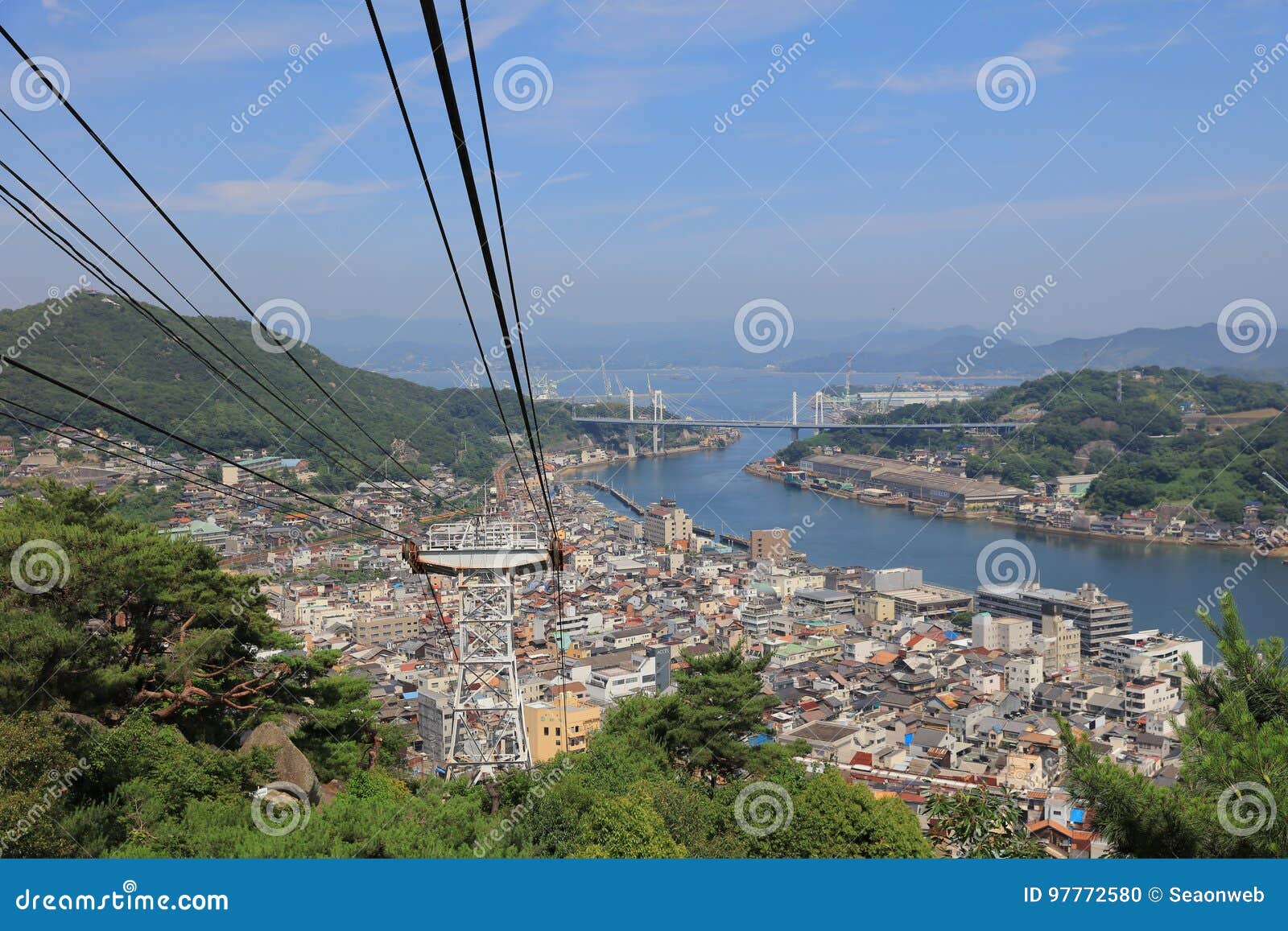 Senkoji Ropeway at Onomichi Japan Editorial Image - Image of evening ...