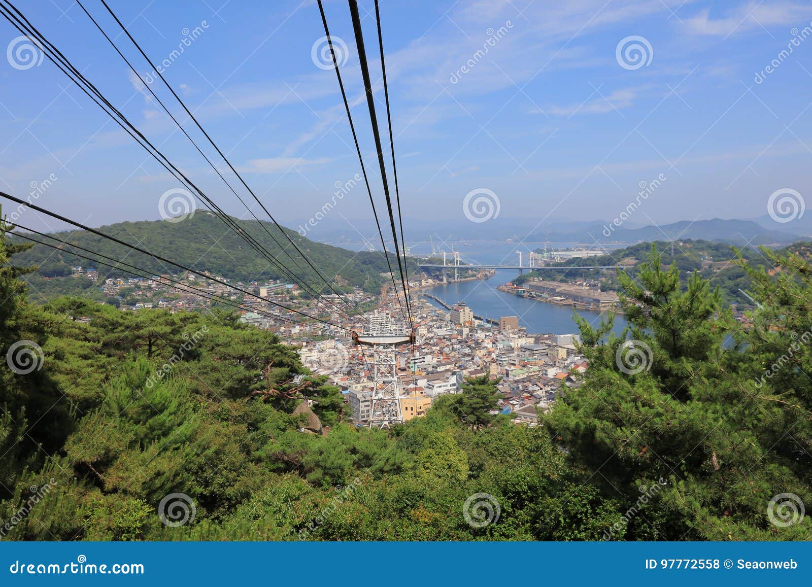 Senkoji Ropeway at Onomichi Japan Stock Photo - Image of sunset ...