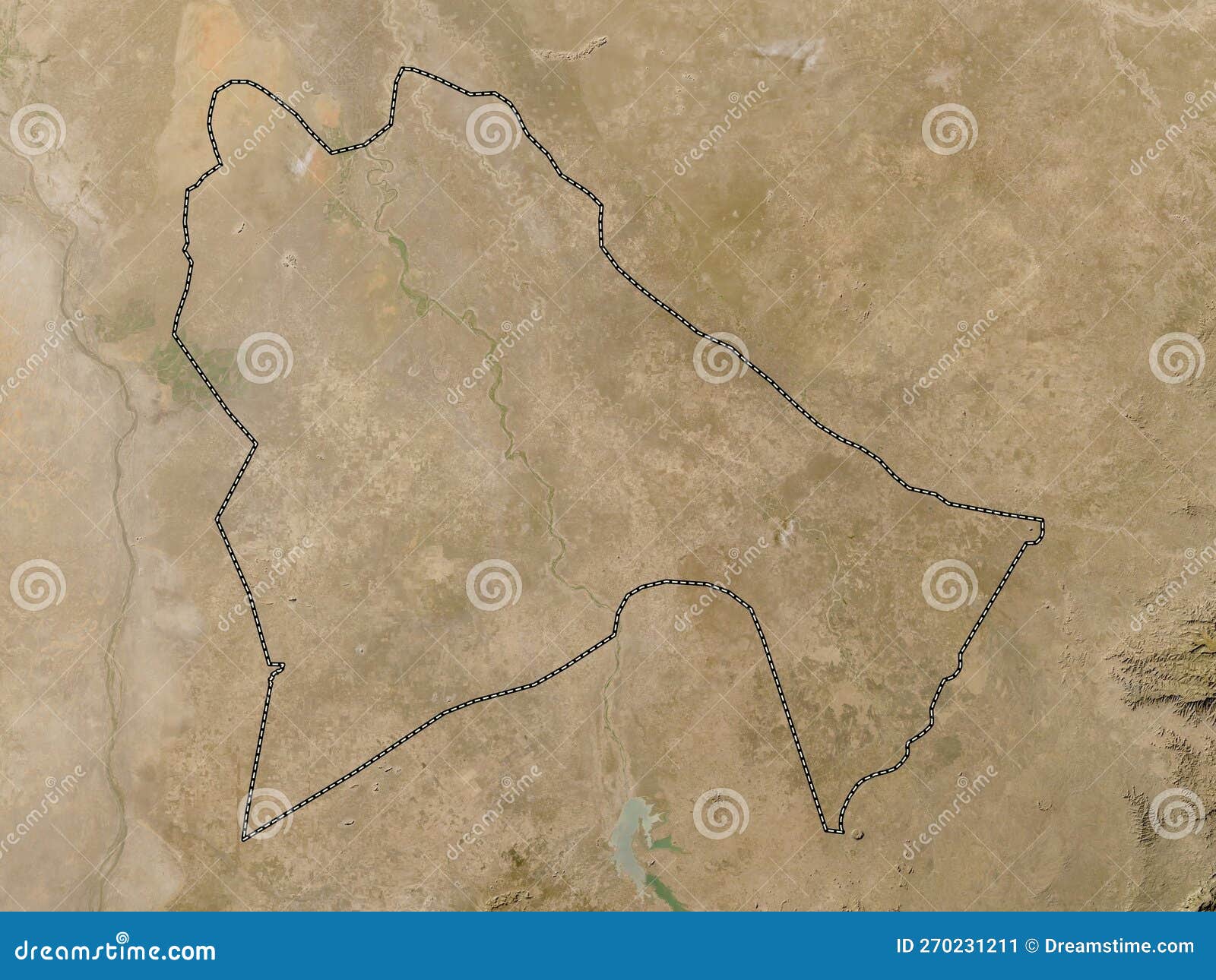 Sennar, Sudan. Low-res Satellite. No Legend Stock Illustration ...