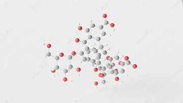 Sennoside Molecule 3d, Molecular Structure, Ball and Stick Model ...