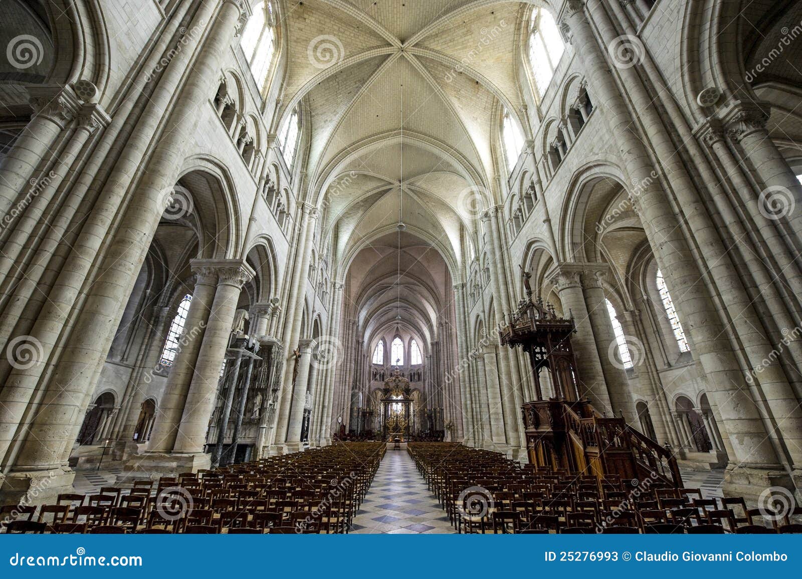 Sens - Cathedral stock image. Image of church, color - 25276993