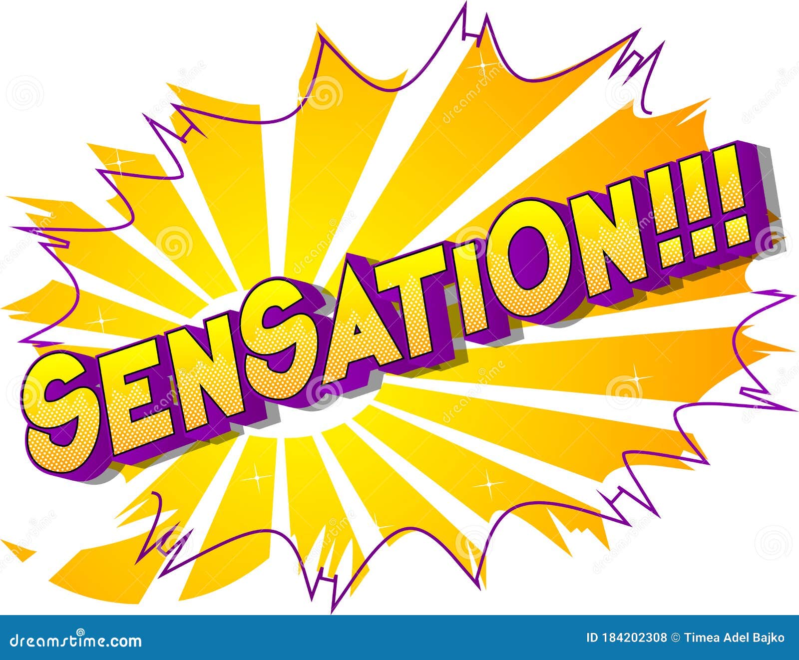 Sensation!!! - Comic Book Style Word. Stock Vector - Illustration of ...