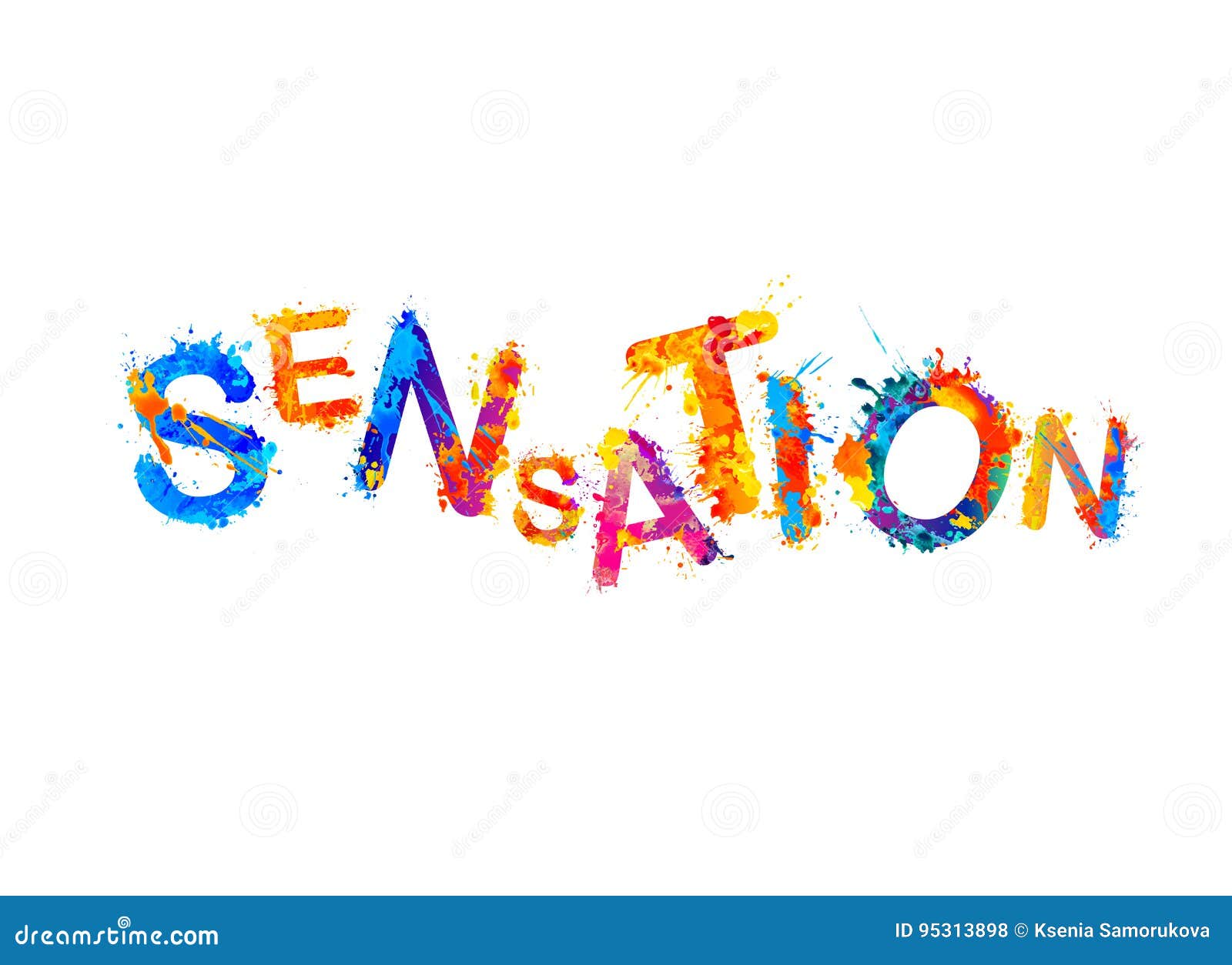 Sensation. Vector Word of Splash Paint Stock Vector - Illustration of ...