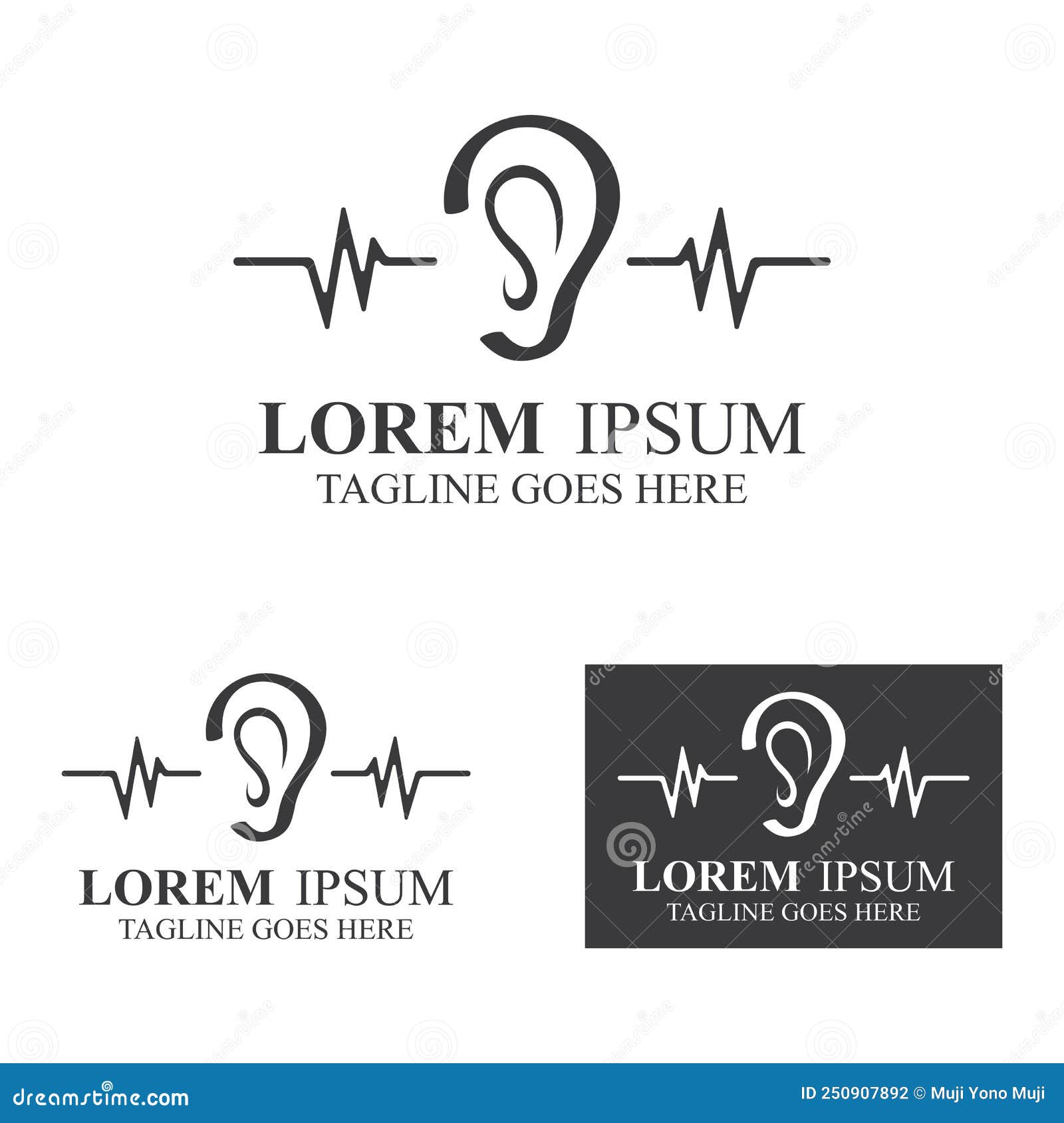 Sense of Hearing Ear Icon Logo Vector Design Template Illustration ...