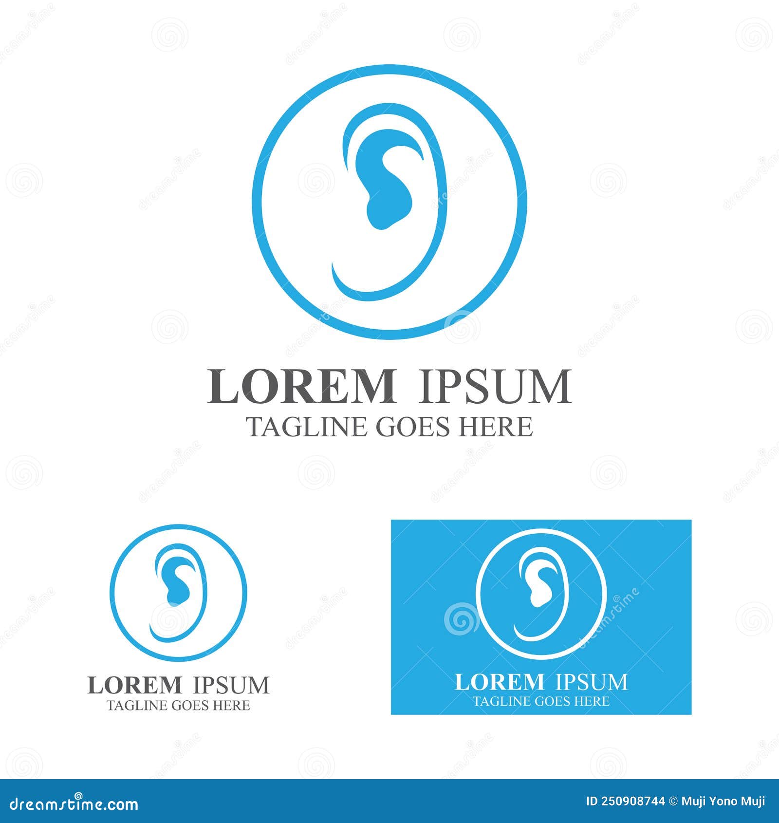 Sense of Hearing or Ear Icon Logo Vector Design Template Illustration ...