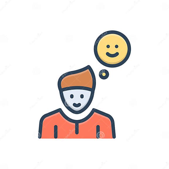 Color Illustration Icon for Sense of Humor, Sense and Comic Stock ...