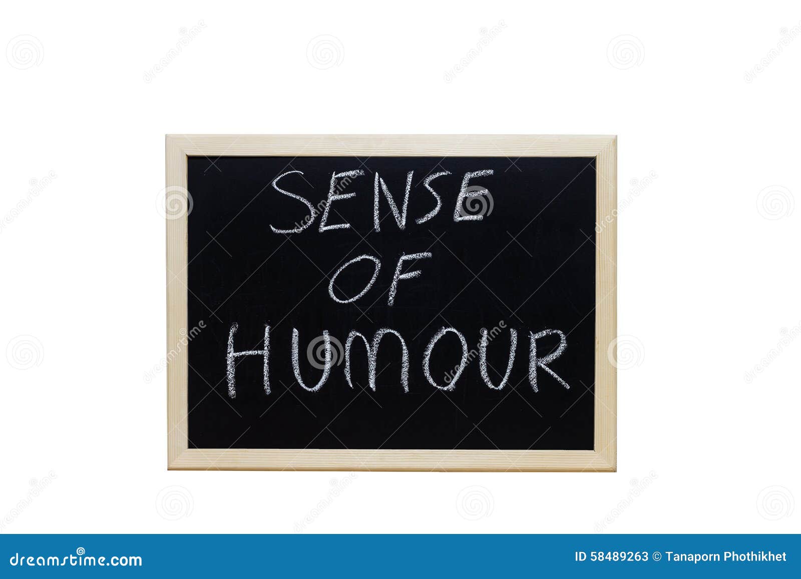 SENSE of HUMOUR Written with White Chalk on Blackboard Stock Image ...